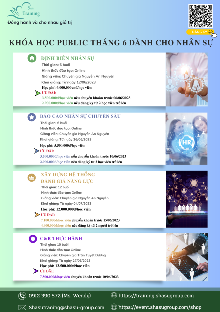 KHÓA HỌC PUBLIC THÁNG 6 DÀNH CHO NHÂN SỰ – SHASU NEWS